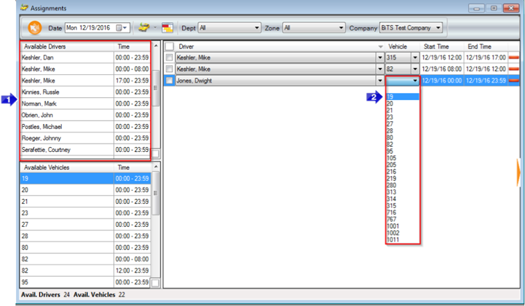 How to Create Driver-Vehicle Assignments